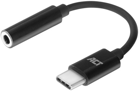 Adapter ACT USB-C naar 3.5mm audio jack 0.1 meter | Alles voor kantoor ...