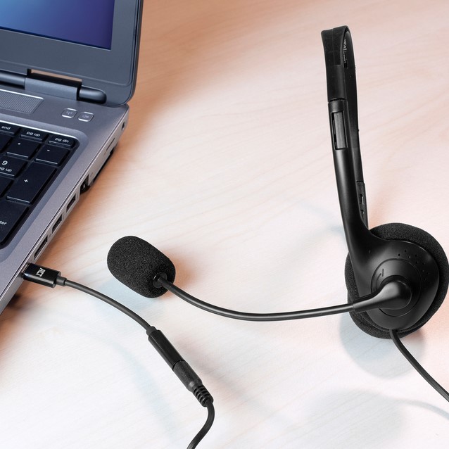 Adapter ACT USB-C naar 3.5mm audio jack 0.1 meter | Alles voor kantoor ...