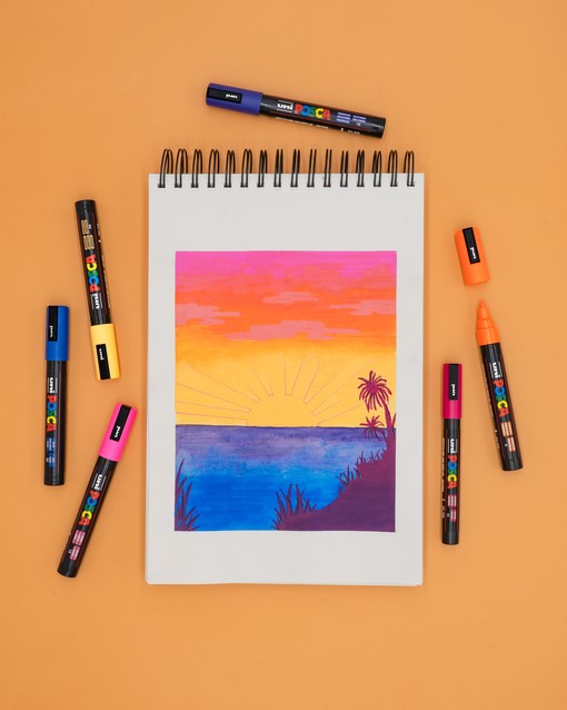 Paintmarker Uni POSCA PC1MR extra fijn assorti set à 16 stuks | Alles ...