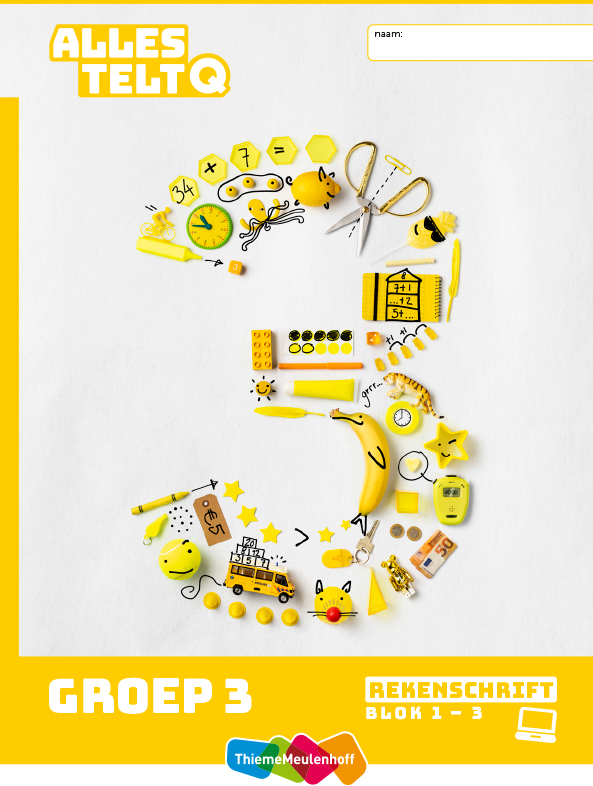Alles telt Q Rekenschrift bij digitaal werken groep 3 (set a 5 ex) | Alles voor kantoor & school