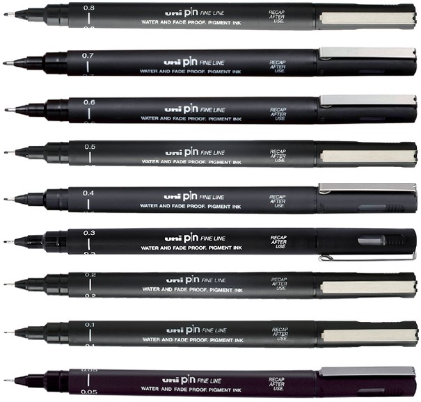 Fineliner Uni-ball Pin 0.5mm zwart | Alles voor kantoor & school