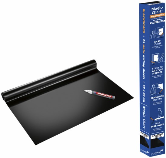 Magic-Chart Legamaster Whiteboard 600x800mm zwart 25 vel | Alles voor ...