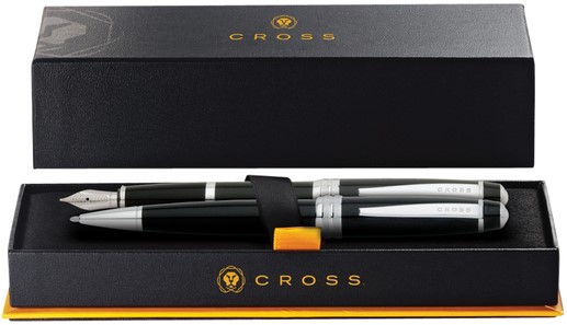 Schrijfset Cross balpen en vulpen Bailey medium zwart | Alles voor ...