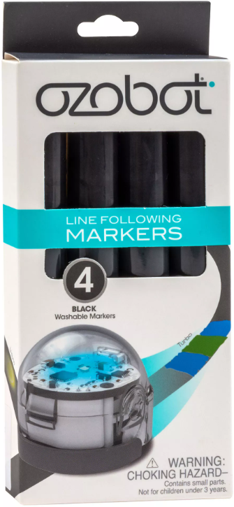 Ozobot Line Following markers 4 stuks zwart | Alles voor kantoor & school
