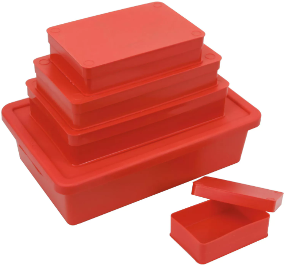 Opbergdoos met deksel model Eva 19x12½x4,5cm rood | Alles voor kantoor ...