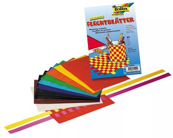 Vlechtmatjes Folia 12x17 cm pak 50 stuks assorti kleuren | Alles voor ...